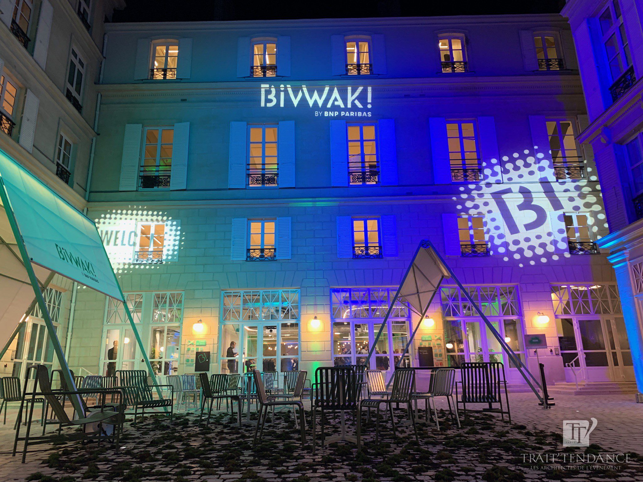Cocktail d'inauguration dans un Bivwak - Trait'Tendance